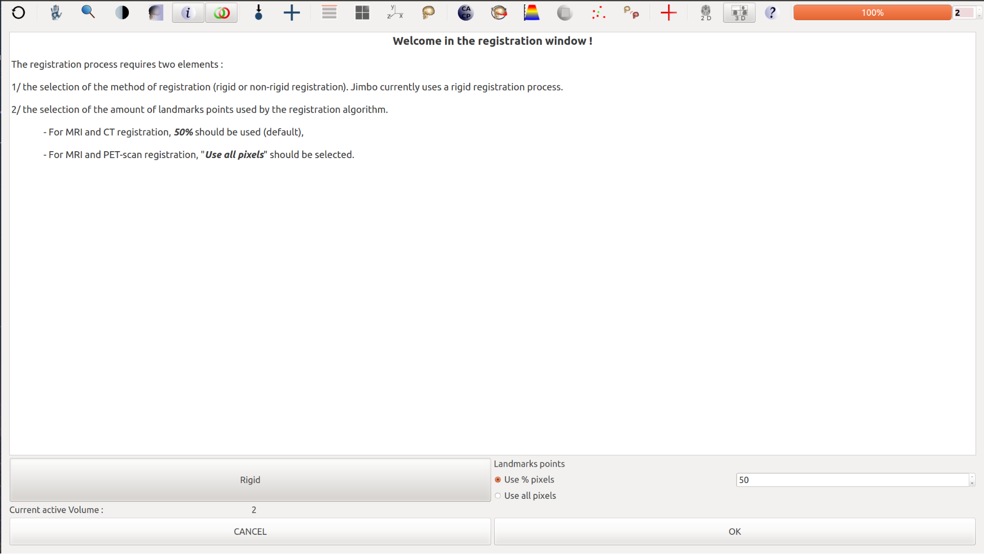 How to register two DICOM volumes